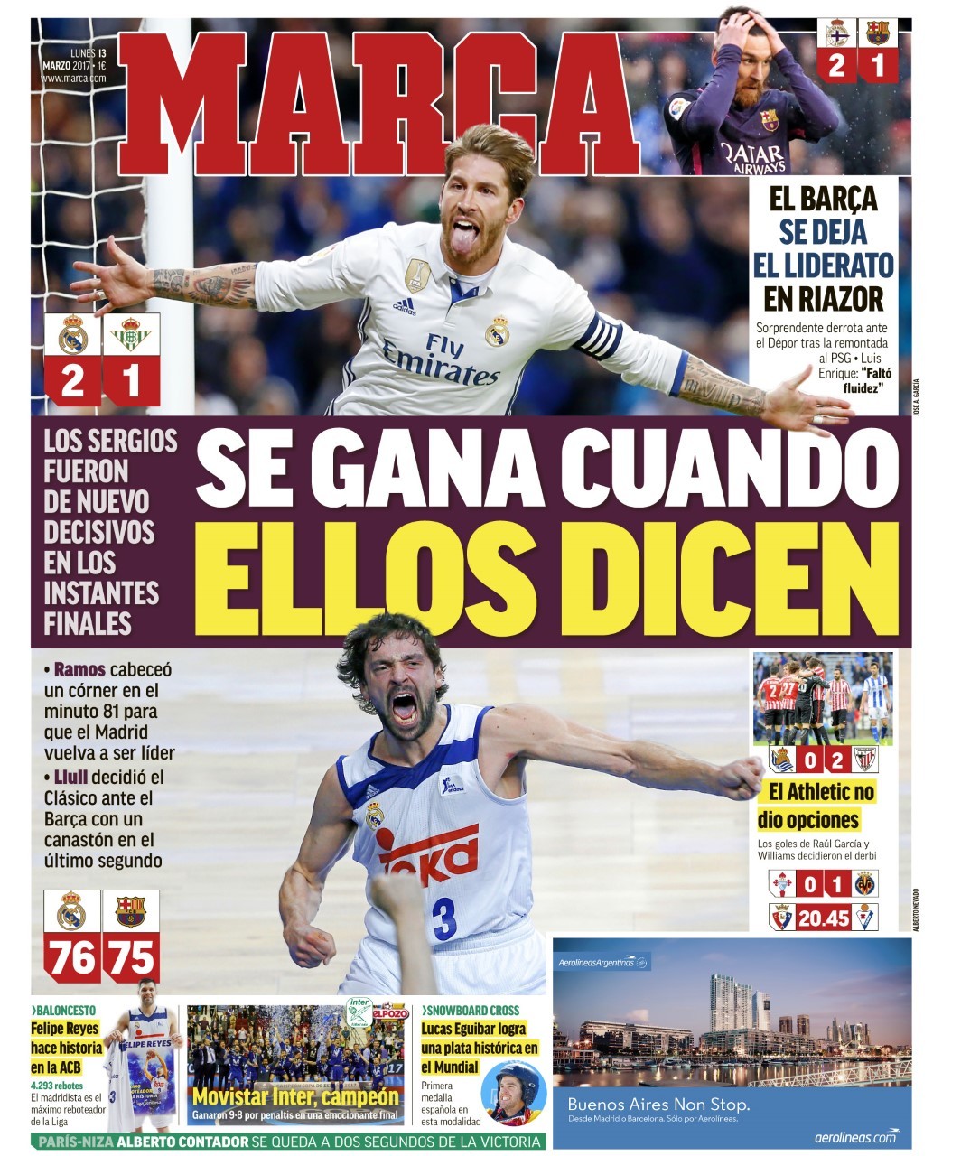 Monday morning's biggest newspaper headlines - Foto 1 de 11 | MARCA English