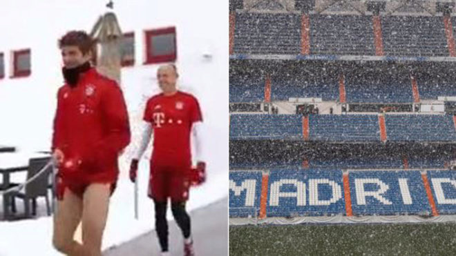 Bayern joke with Real Madrid as capital hit by snow: We're going to ...