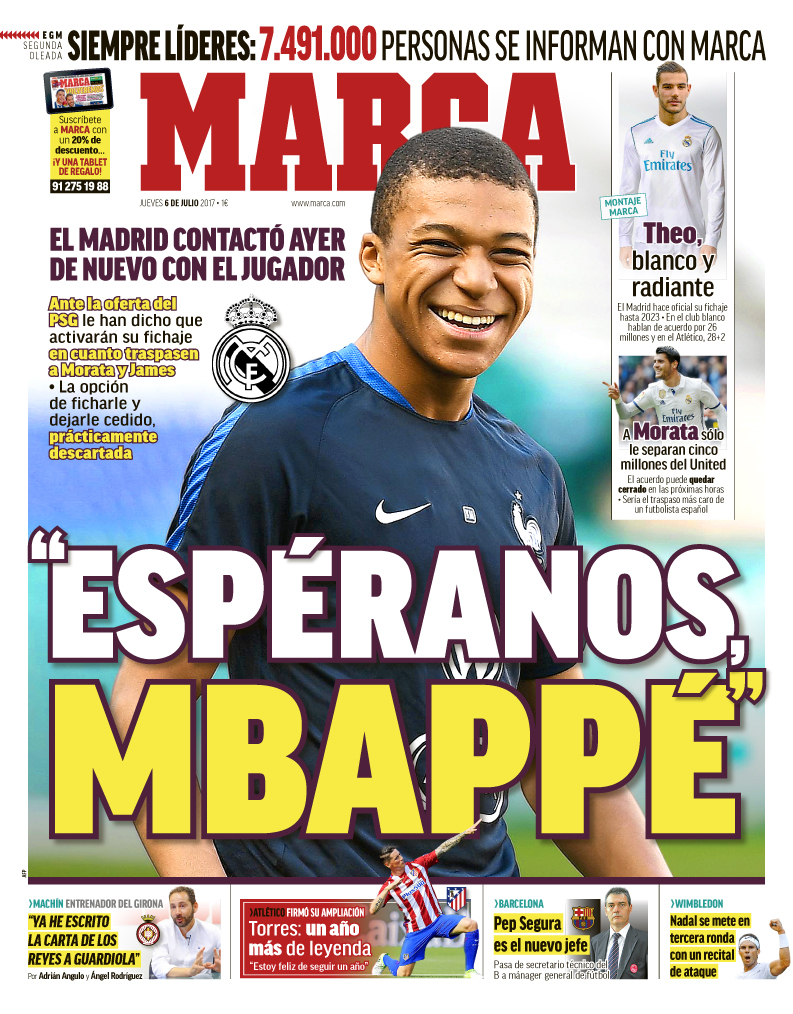 Mbappe and Messi feature on Thursday's newspaper front pages - Foto 1 ...