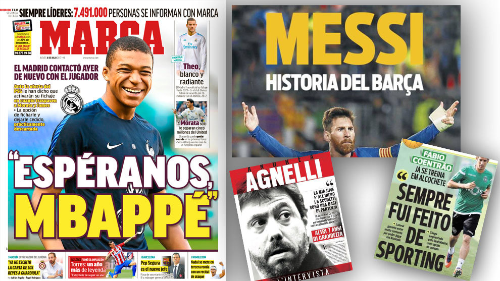 Mbappe and Messi feature on Thursday's newspaper front pages - Foto 1 ...