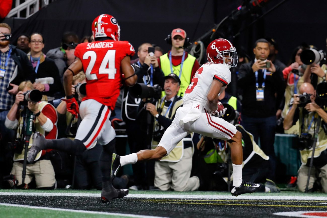 CFP National Championship: Devonta smith protagonizó un touchdown de 41 ...