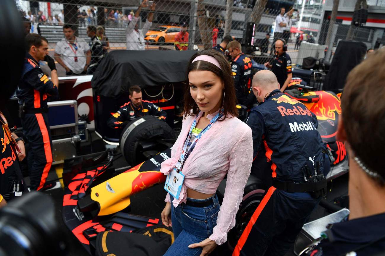 GP Mónaco F1 2018: La modelo bella hadid durante el gran premio de ...