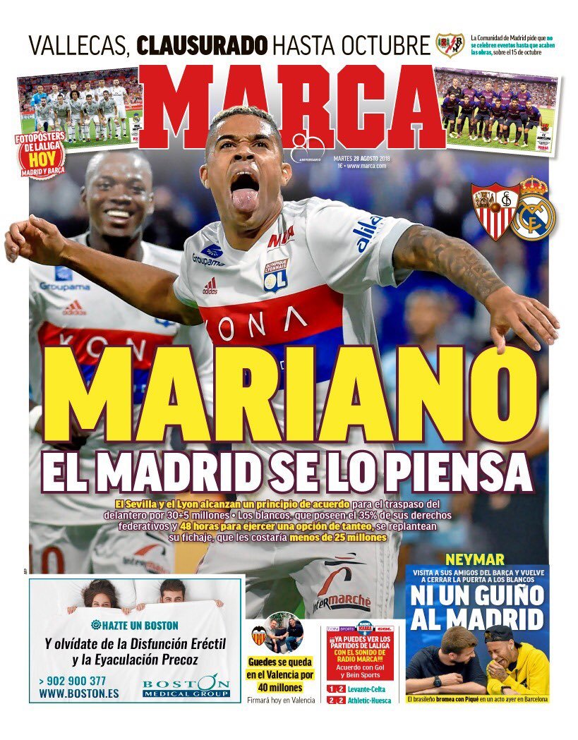 Tuesday's headlines lead with Mourinho and Mariano - Foto 2 de 12 ...
