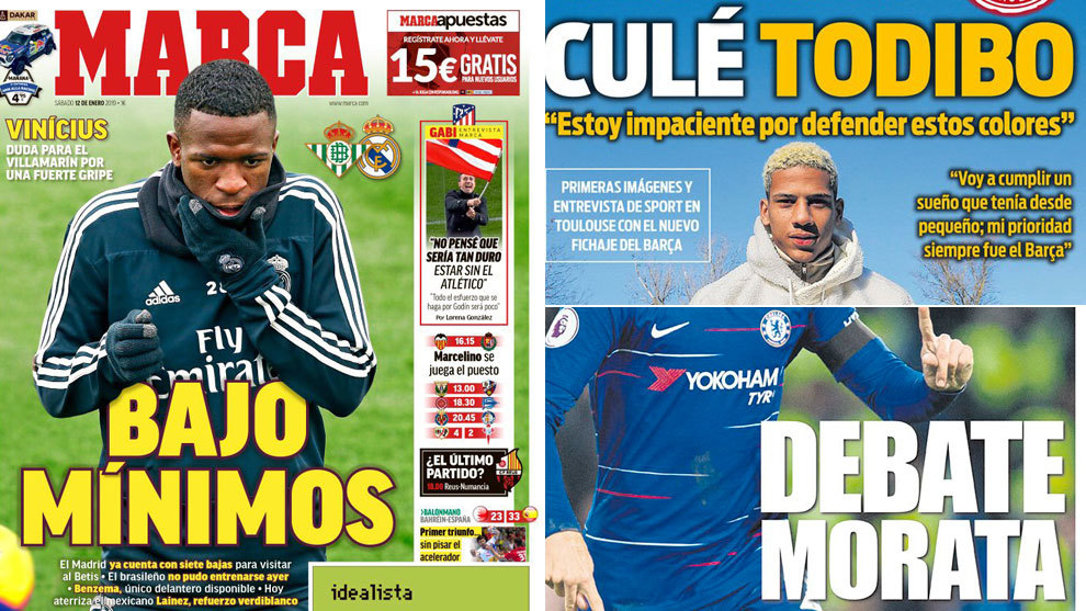 Real Madrid's injuries and Morata feature on Saturday's front pages ...