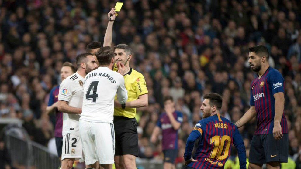Real Madrid: Ramos and Messi involved in furious first half incident ...