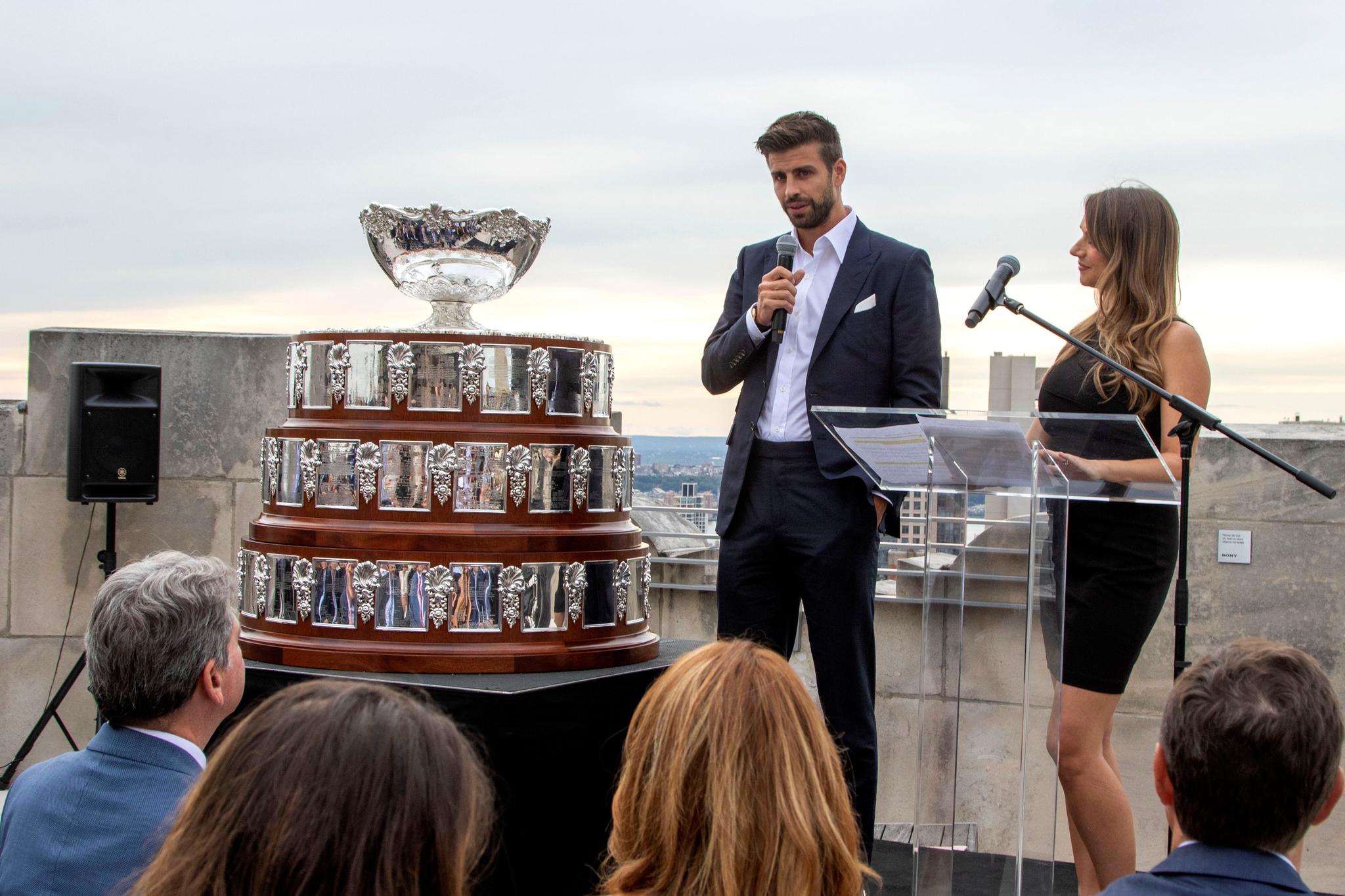 Davis CUP Rakuten: Pique and shakira present the new davis cup in new ...