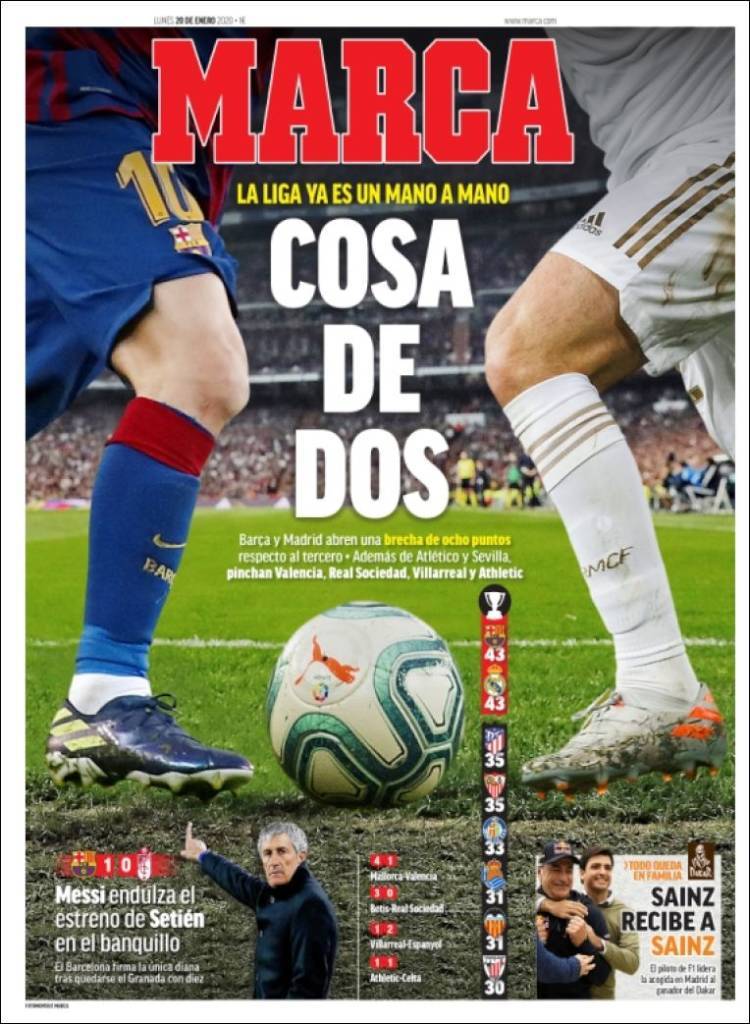 The LaLiga title race takes centre stage on Monday's frontpages - Foto ...