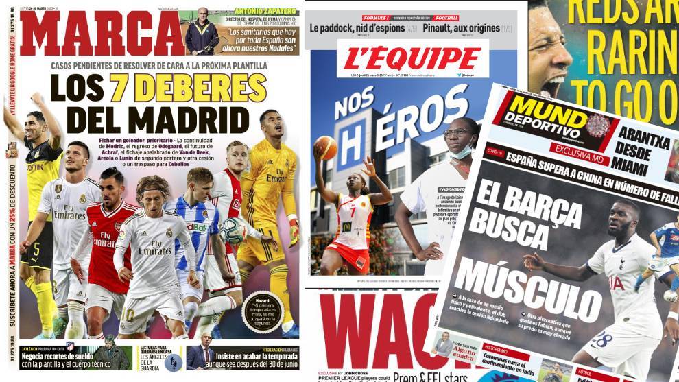 Real Madrid and Barcelona targets dominate Thursday's front pages - A ...