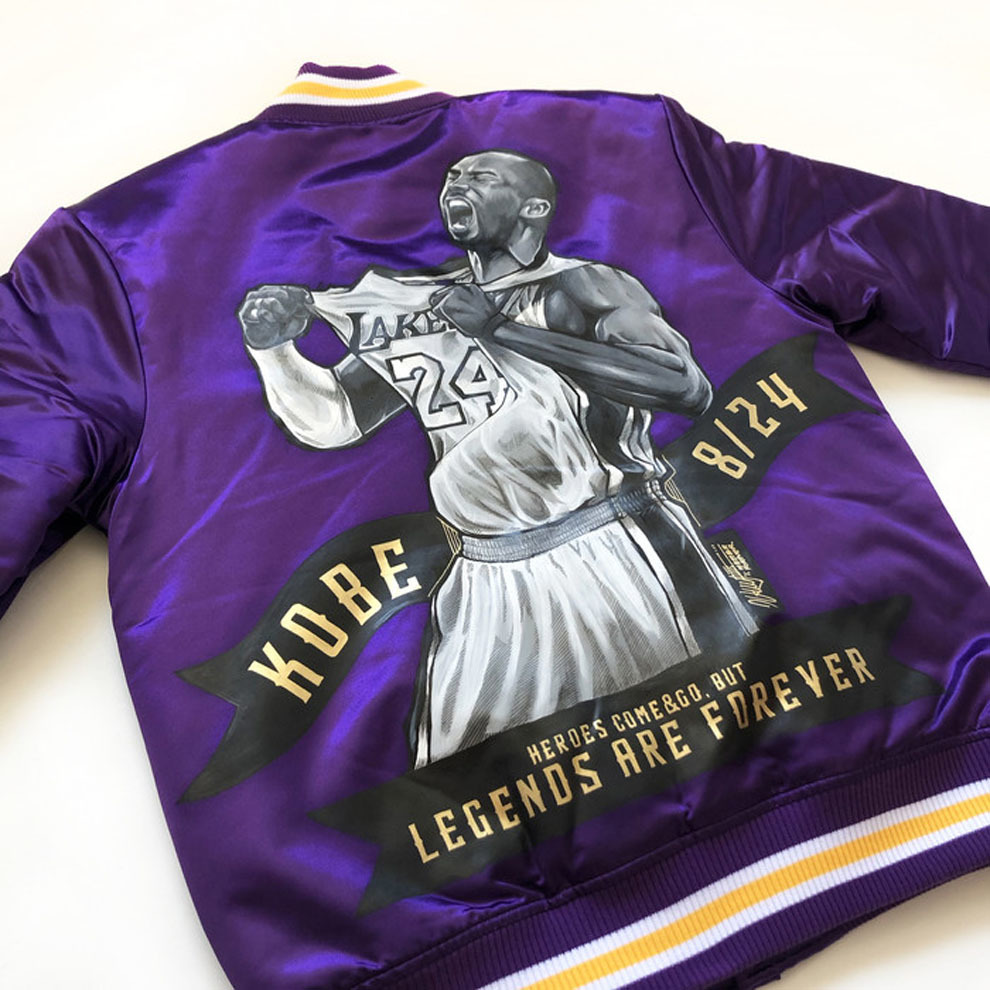 Hand-painted tribute jacket to kobe bryant from... | MARCA English