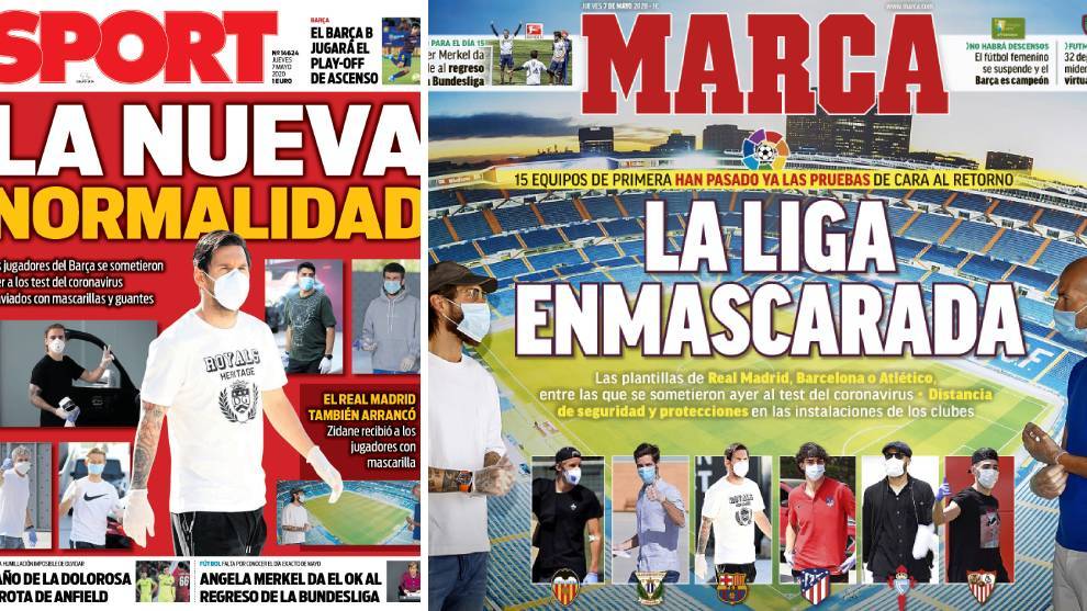 Thursday's front pages focus on football's masked return - A look at ...