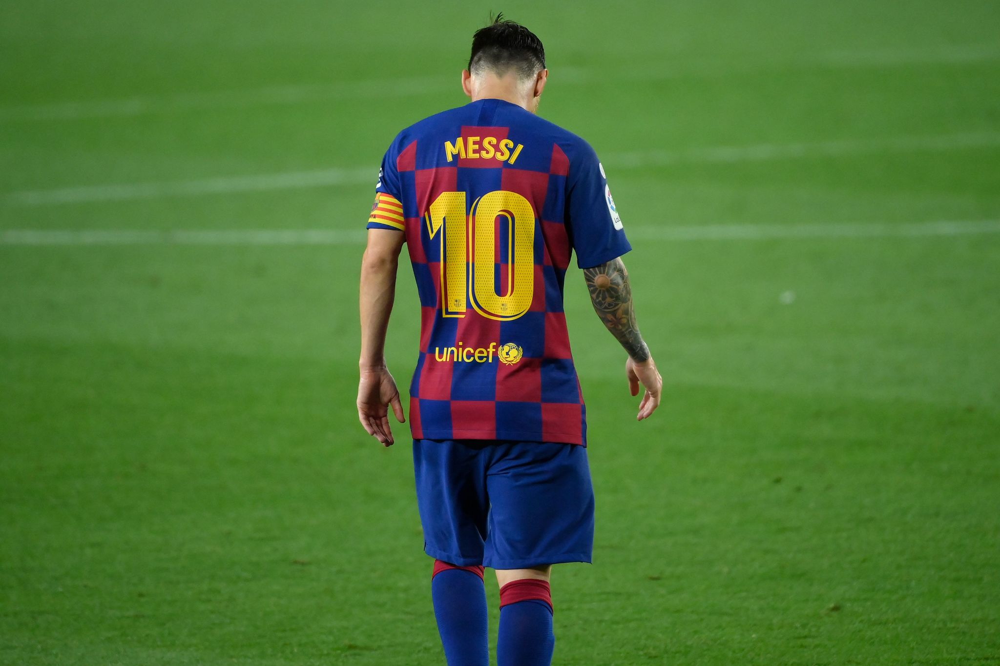 In pictures: Messi's despair as Barcelona lose the LaLiga Santander ...