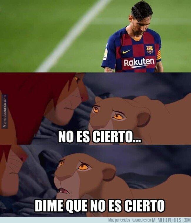 La red se llena de memes tras el bombazo de que Messi quiere irse del ...