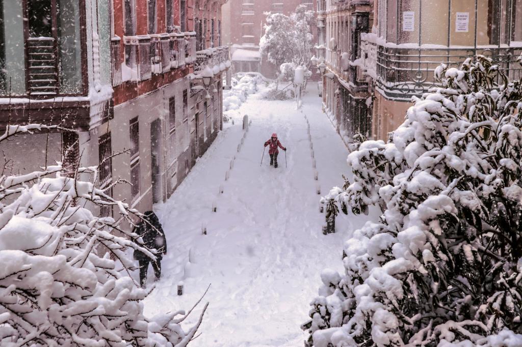 The best and the wildest photos of Storm Filomena's impact on Madrid ...