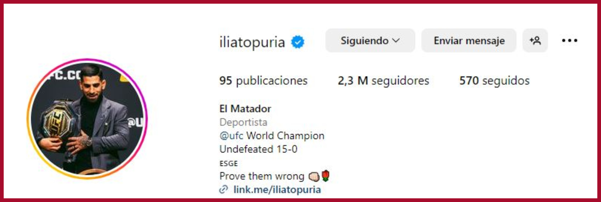 UFC: Las frases con las que Ilia Topuria se ha metido en la cabeza de ...