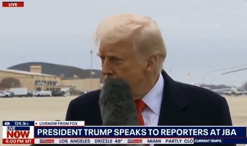 Donald Trump's viral reaction after being hit in the face with a ...